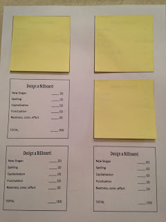 Lesson Deli: Mini Post-it Rubrics