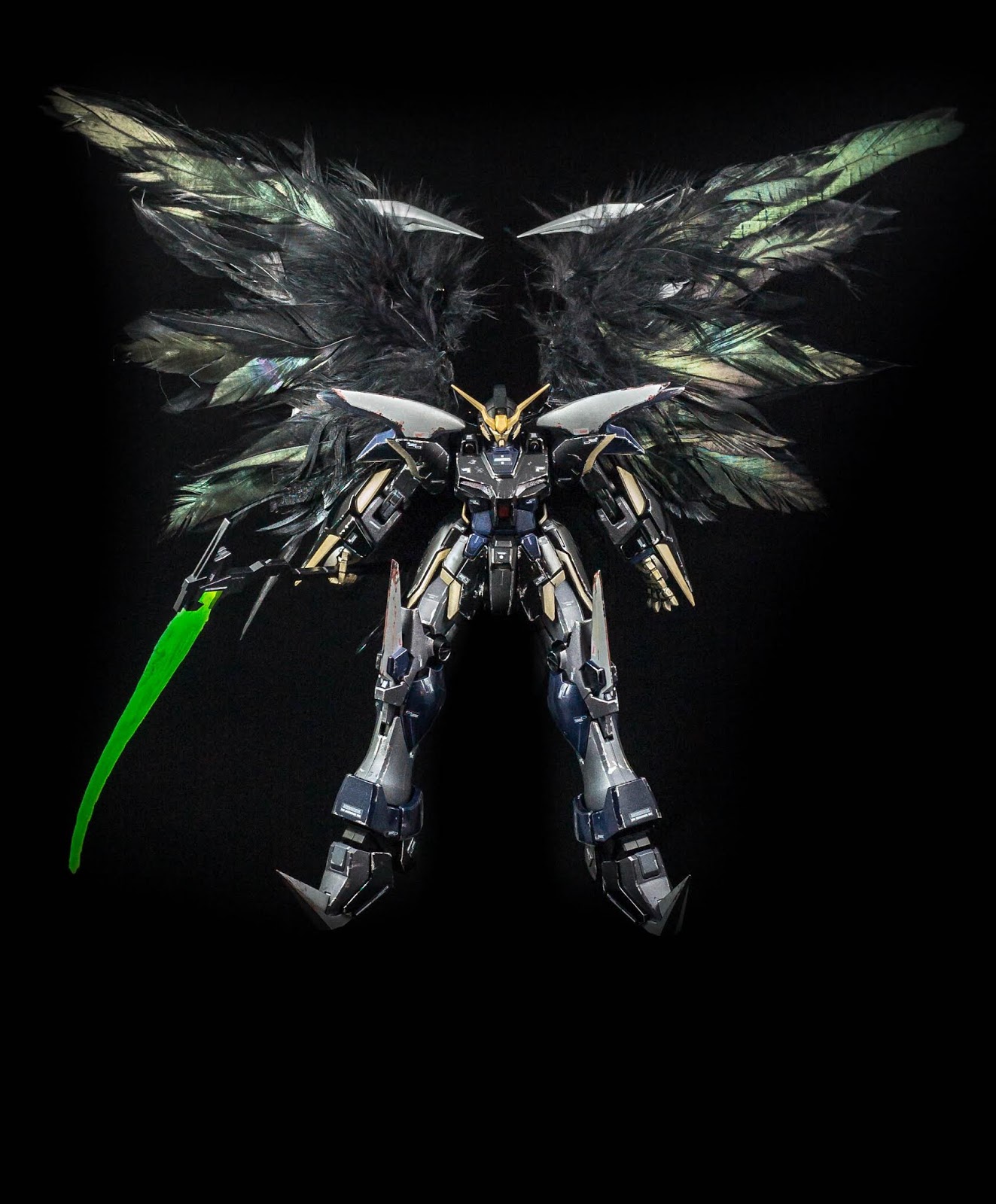 Custom Build: MG 1/100 Gundam Deathscythe Hell EW with real rooster ...