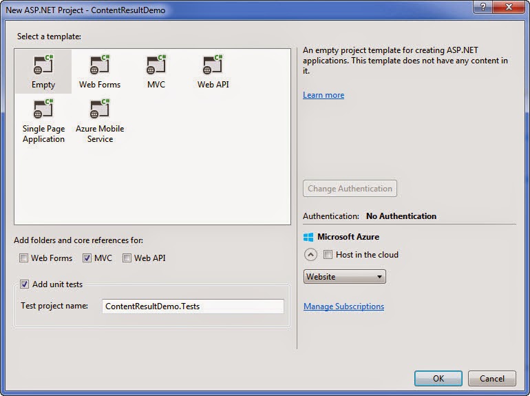 Ramchand's Blog: ContentResult in MVC