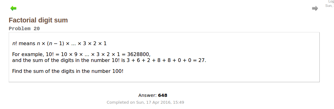 Problem 20 Project Euler Solution With Python