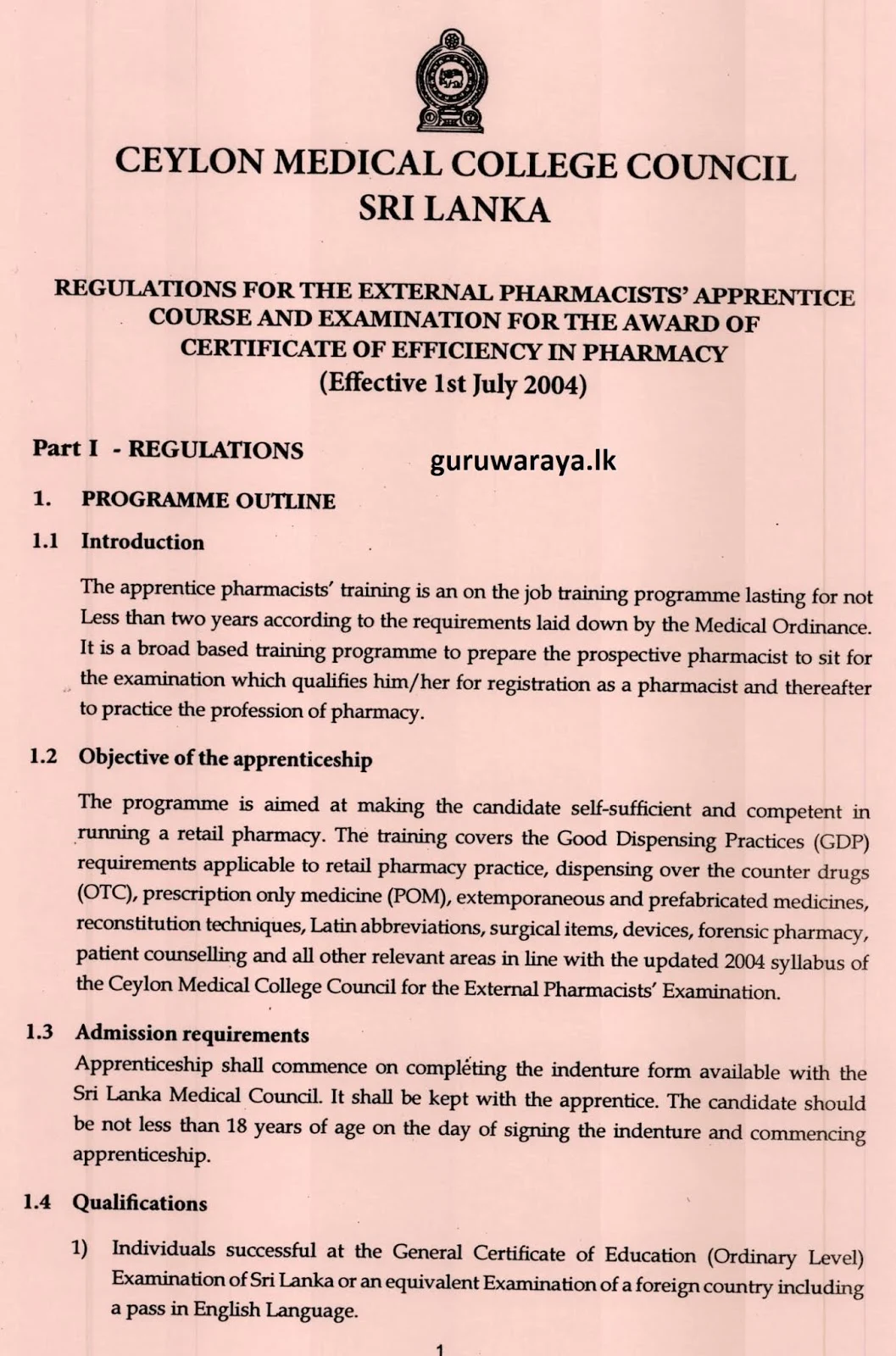 Information : External Pharmacist Course - Teacher