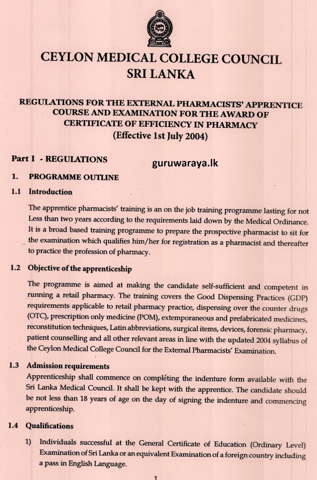 Information : External Pharmacist Course - Teacher