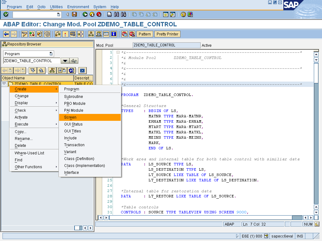 The Abap Manipulation Of Table Control