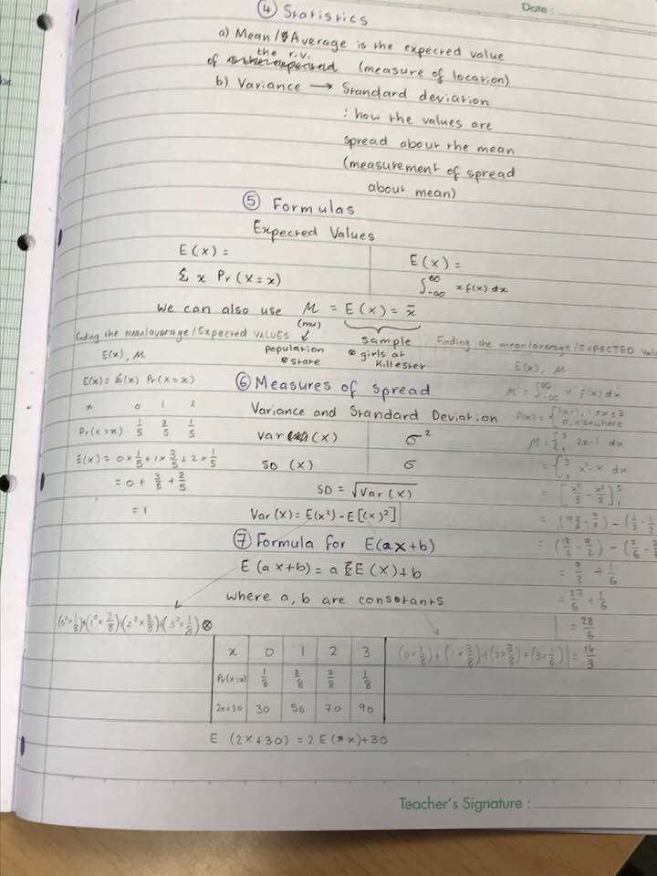 Mr Balls' Math Laboratory: Variance Question, year 12 Specialist in ...
