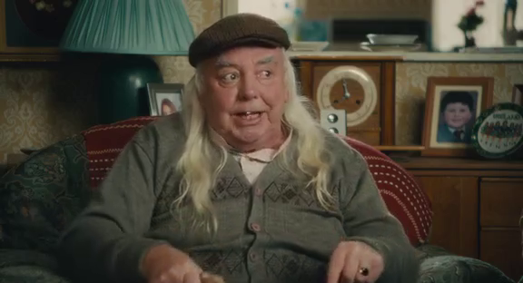 Grandad brings a special guest round for Christmas