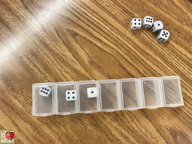 An Apple For The Teacher: Using a Pill Box and Dice to Practice Place Value