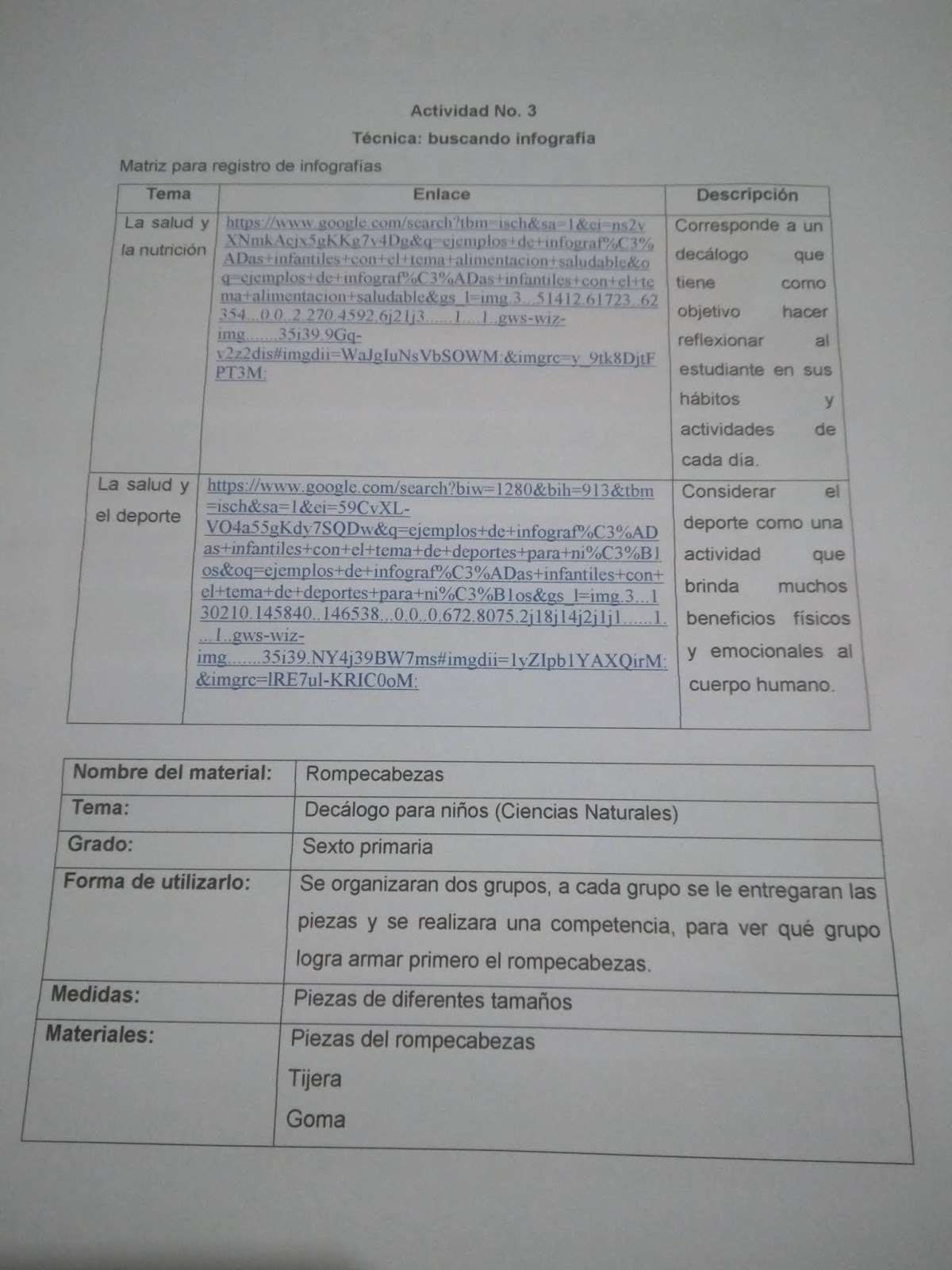 Infografía como herramienta educativa: IInfografía Decálogo para niños.