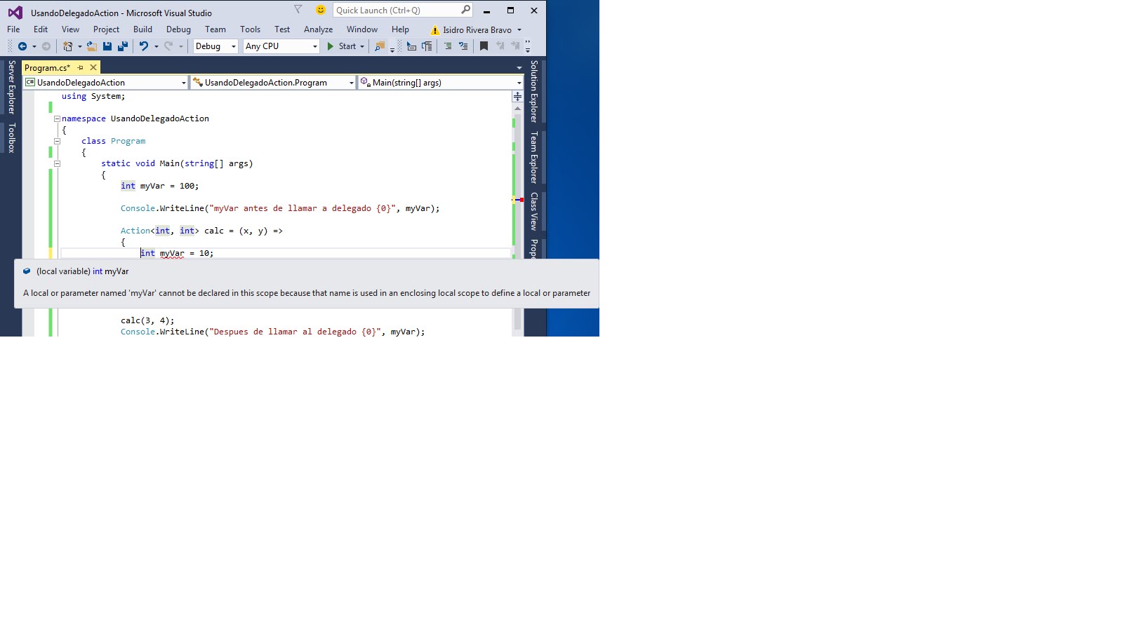 Una perspectiva de C# : C# delegate, closure