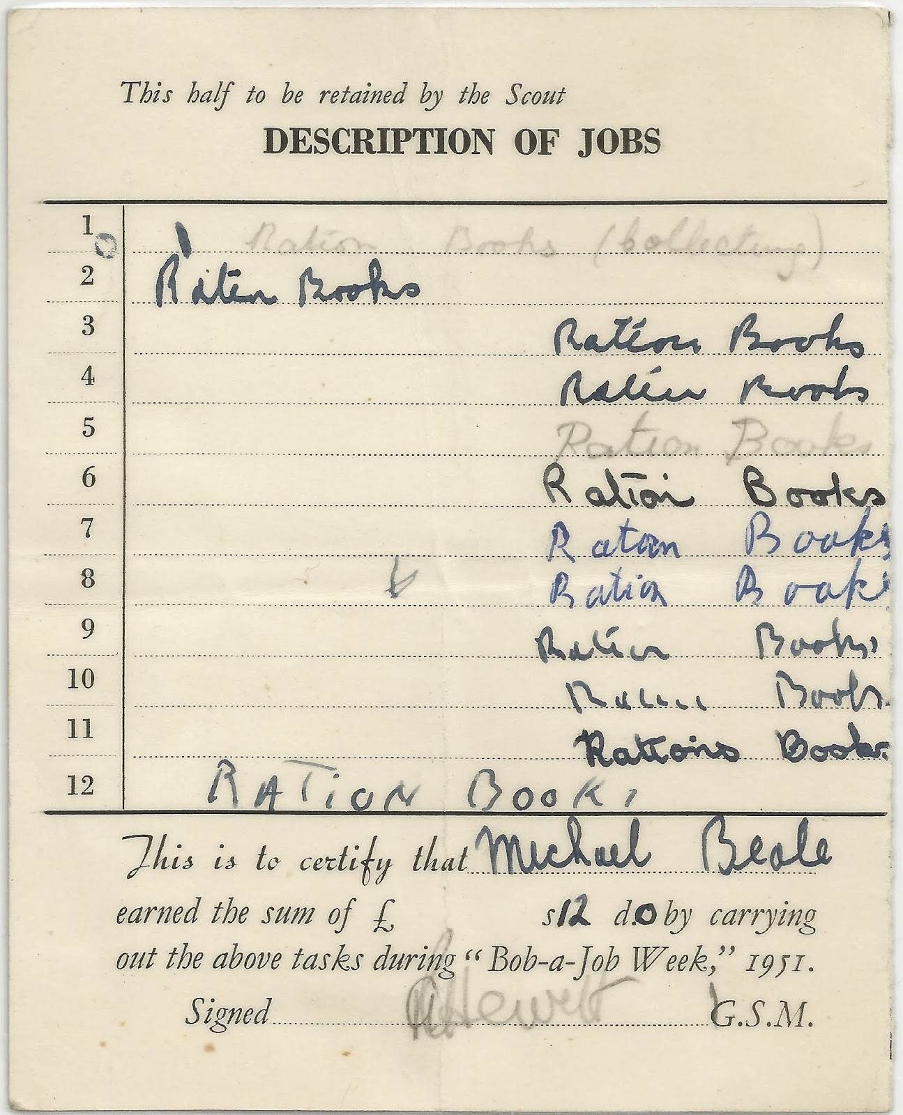 Scouting and me: Bob a job week