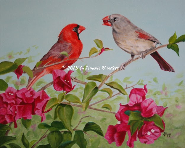 Jimmie's Art: The Redbirds, Original Painting
