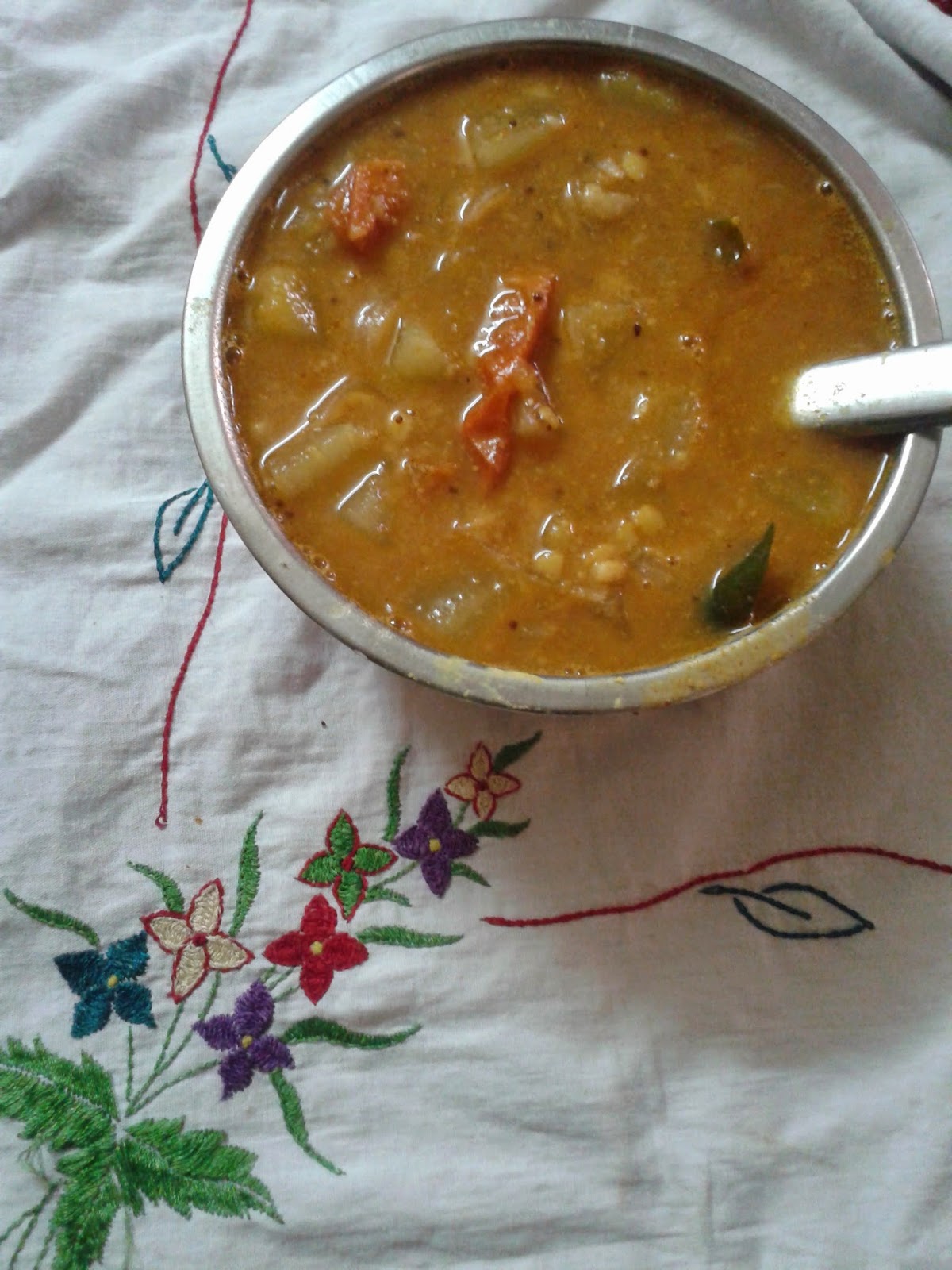 Andhra Style - Tasty Food: Dosakaya Sambar