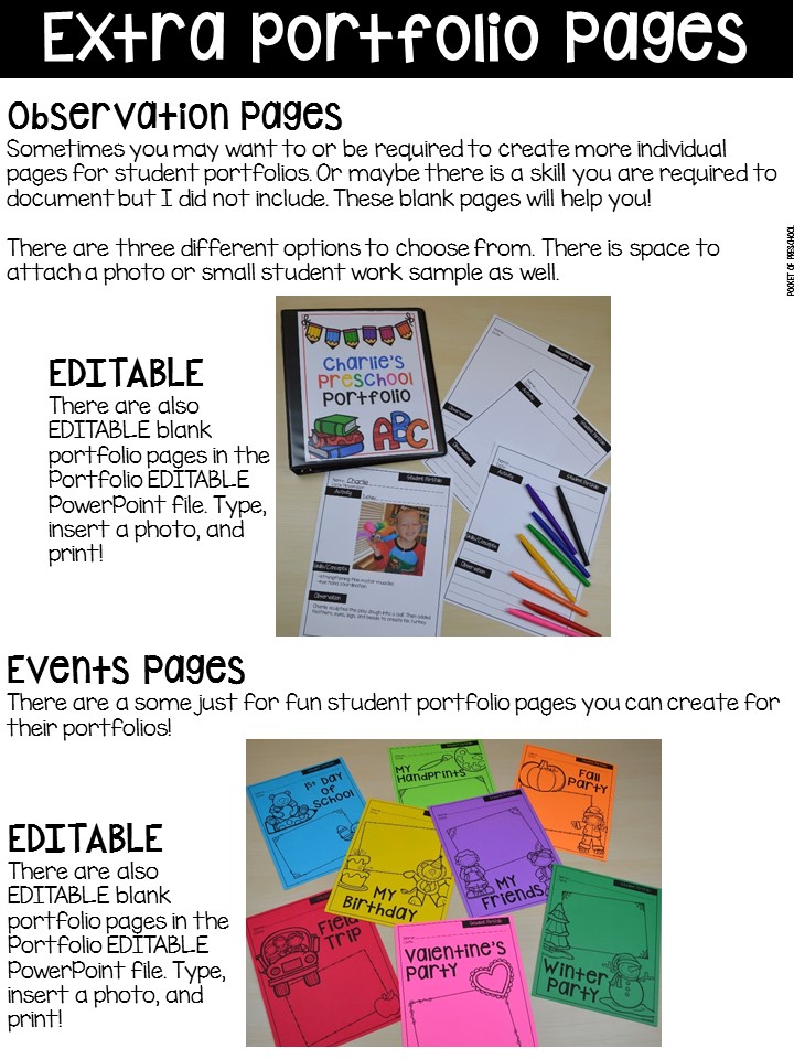Assessments and Student Portfolios Made Easy - Pocket of Preschool