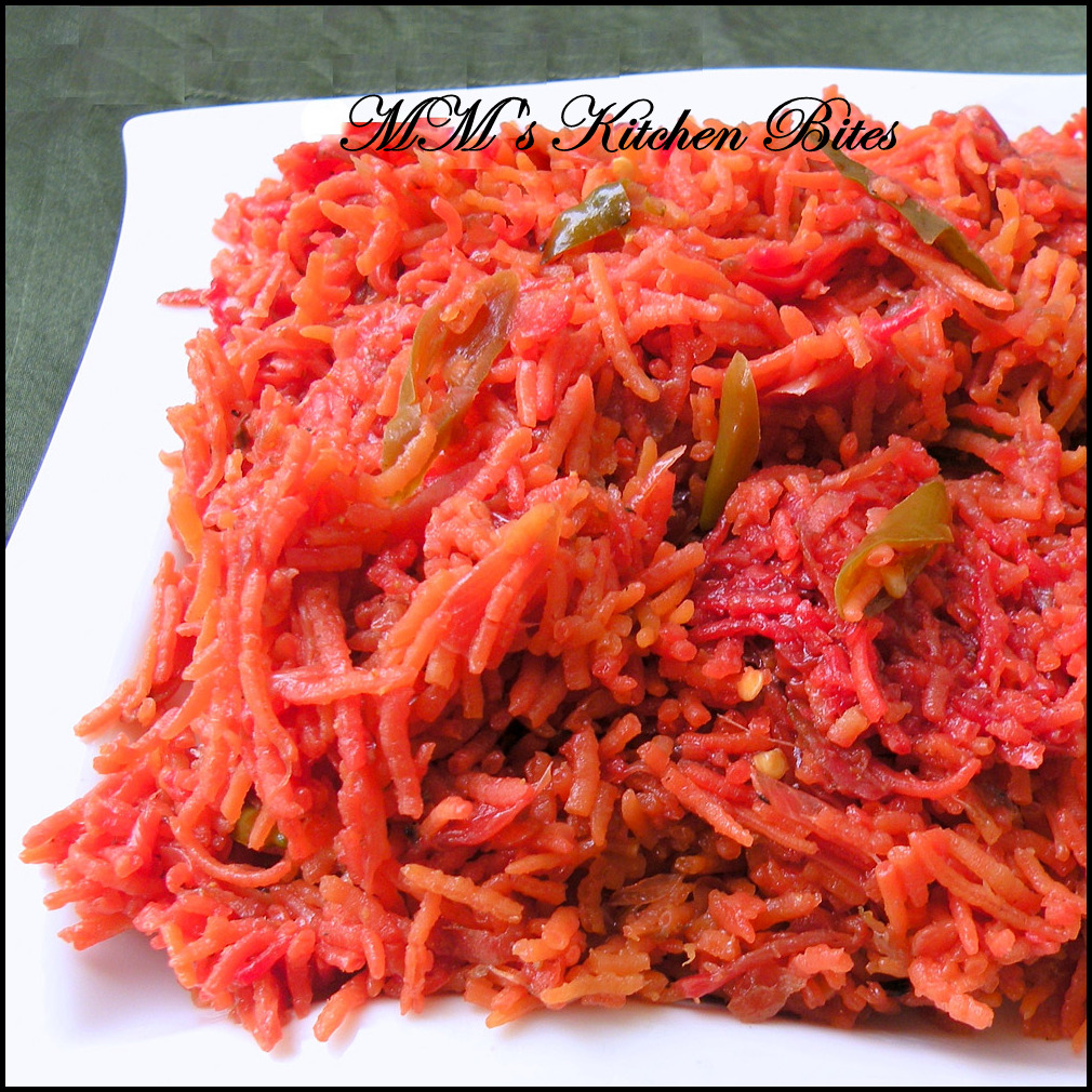 MM's Kitchen Bites: Beetroot Rice...marching to the beet