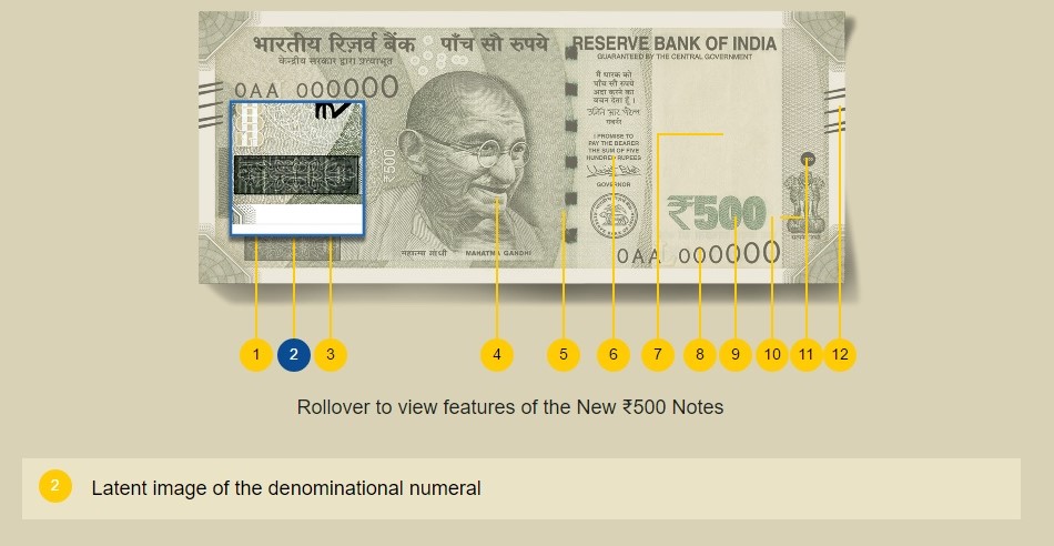 Republic India Coins, Proof Set, Currencies: Rs 500 Design Details