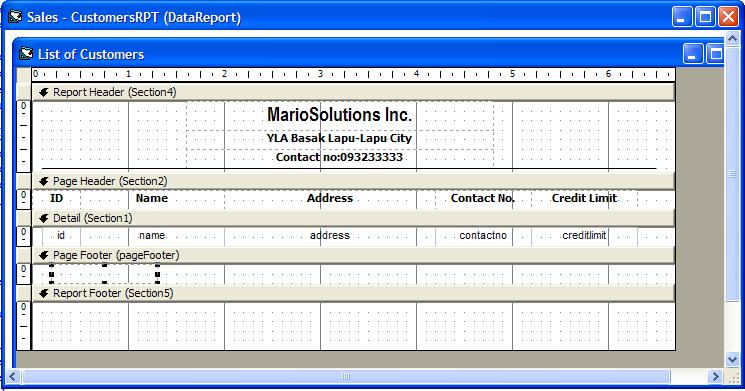 Visual Basic 6.0 and Database Systems: Creating reports using Data Report