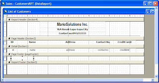 Visual Basic 6.0 and Database Systems: Creating reports using Data Report