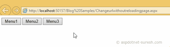 jQuery Change Browser URL without Reloading (Refreshing) Page using ... jQuery Change Browser URL without Reloading (Refreshing) Page using ...