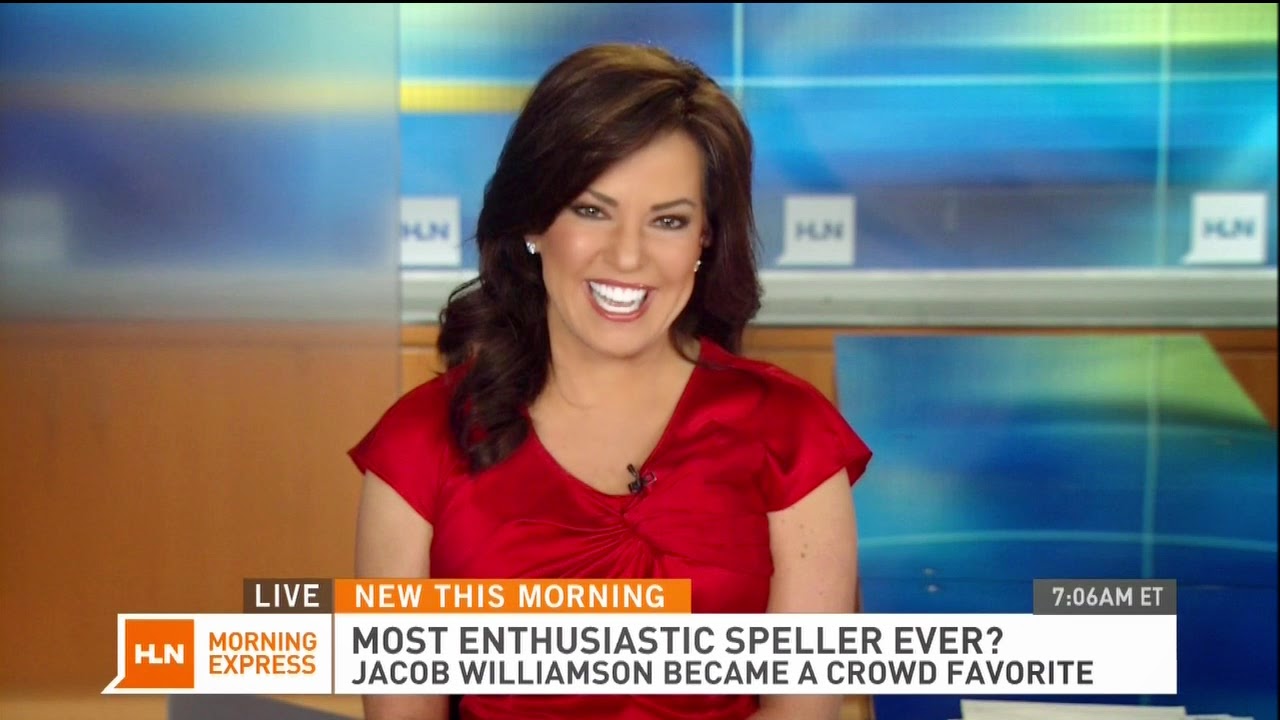 Ladies in Satin Blouses: Robin Meade - red satin top