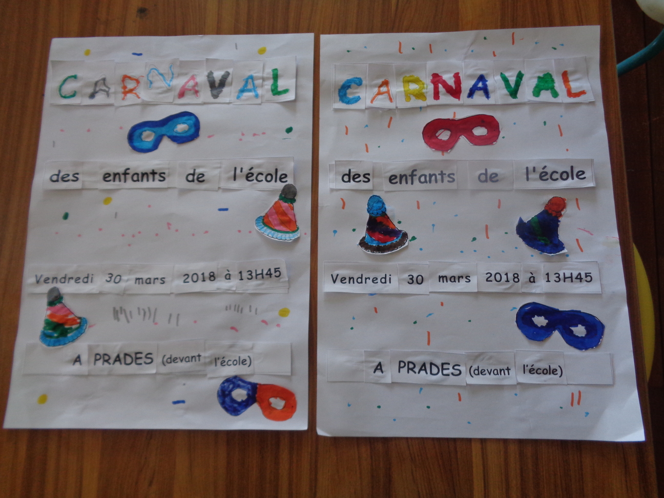 L'école de Prades: Le carnaval se prépare : réalisation d'affiches par ...