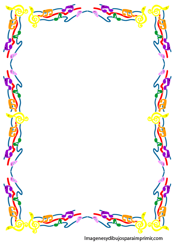 Marcos para folios para imprimir | Imagenes y dibujos para imprimir