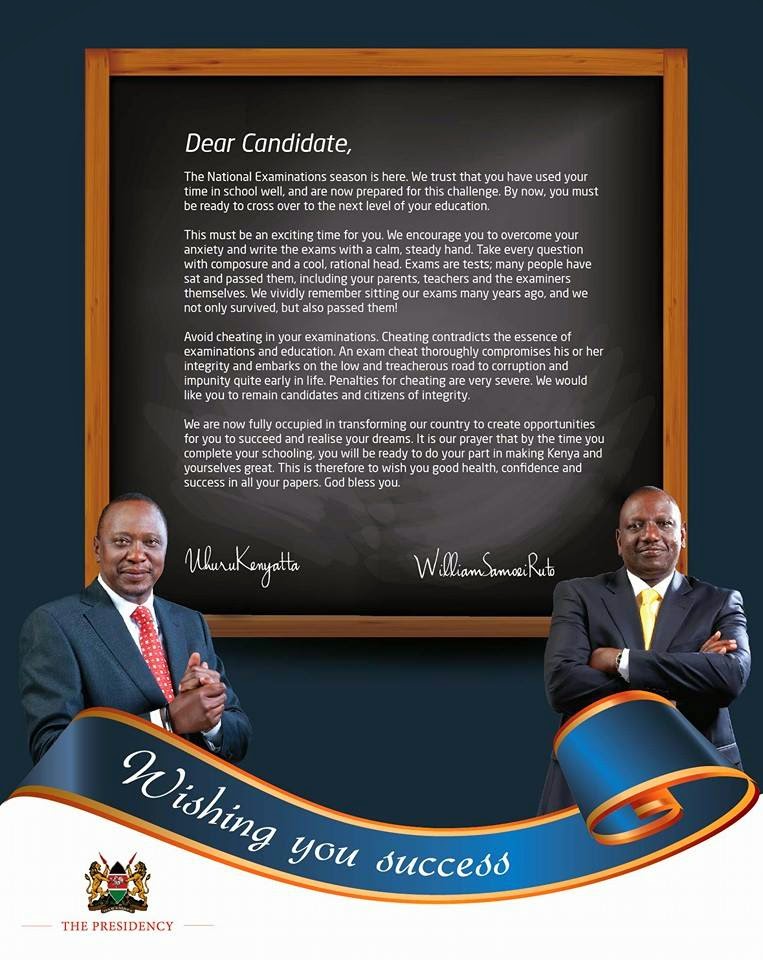 [wanabidii] KENYATTA SUCCESS WISHES TO FORM FOUR CANDIDATES - WANABIDII ...