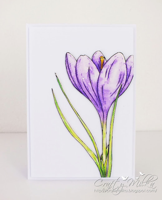 Crafty Milka: Crocus Card (Uniko Challenge #40 GDT)