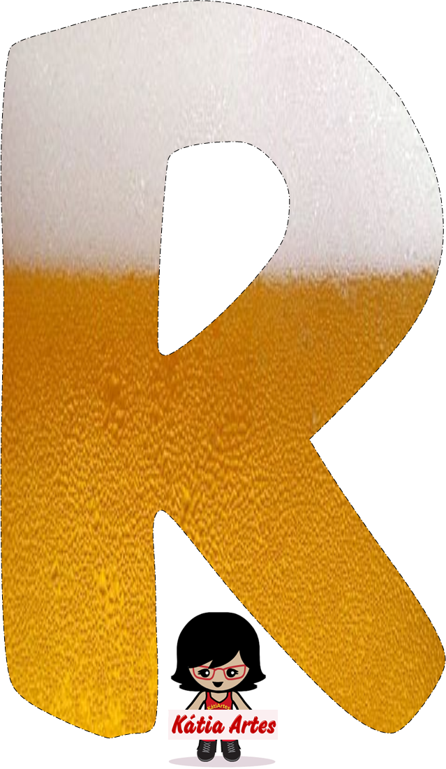 Alfabeto cerveza con espuma. - Oh my Alfabetos!