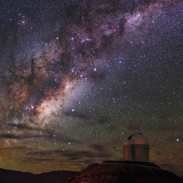 Milky Way, Alpha Centauri AB and Proxima Centauri seen over La Silla ...