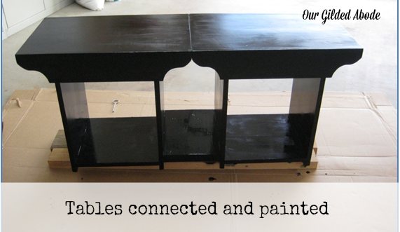 Our Gilded Abode: Two Tables = One Bench