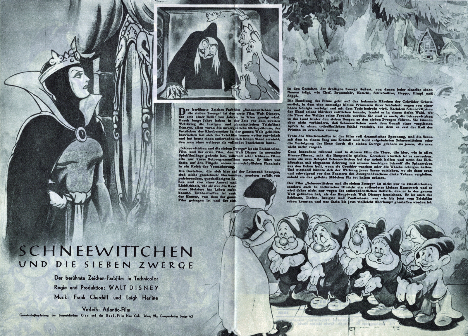 Filmic Light - Snow White Archive: 1948 Austrian Movie Theatre Program