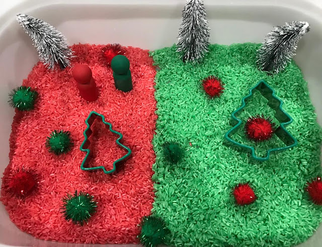 Christmas Sensory Bin - For the Love of Teaching