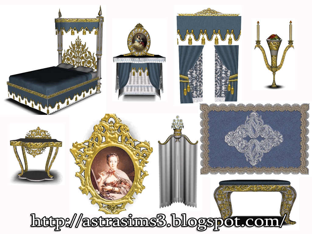 AstraSims3-everything for your Sims3: Rococo Renaissance Bedroom