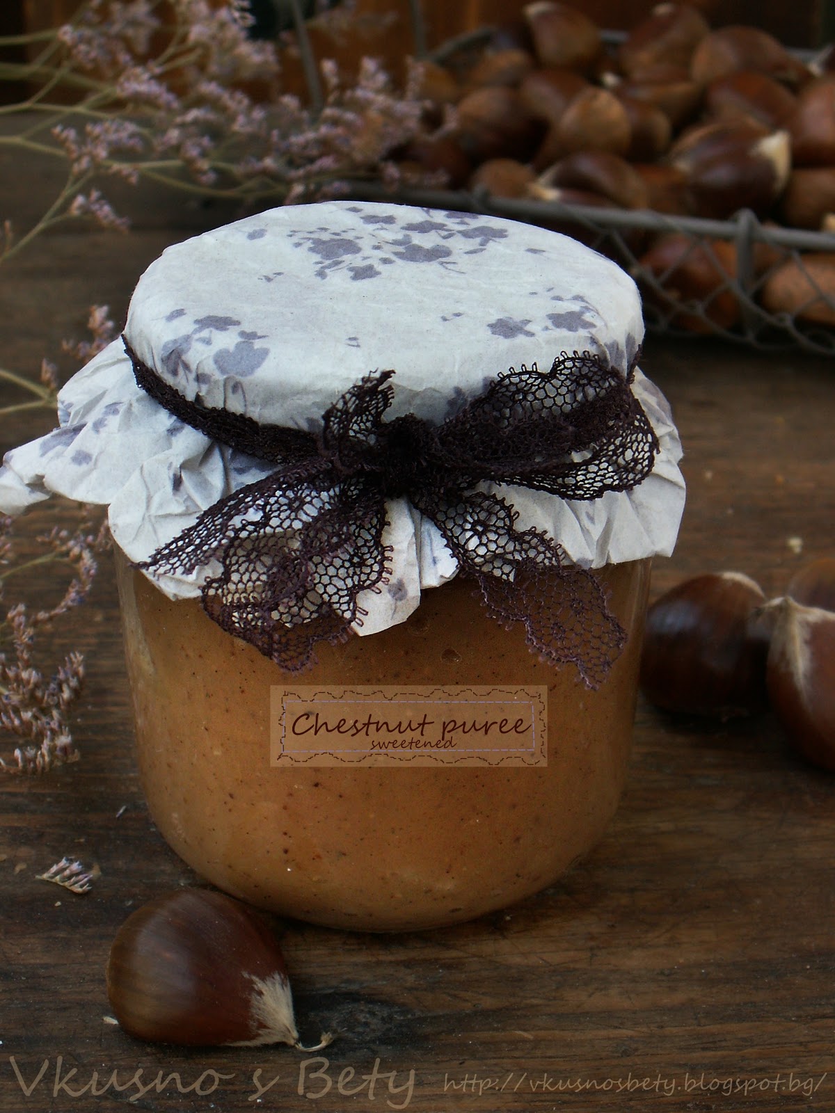 Пюре от кестени - подсладено - Chestnut puree - sweetened