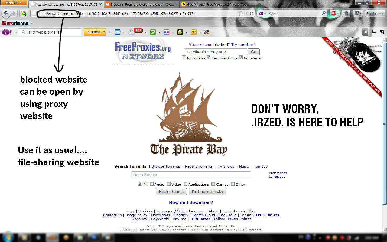 "From the eye of the east": How to bypass a blocked website