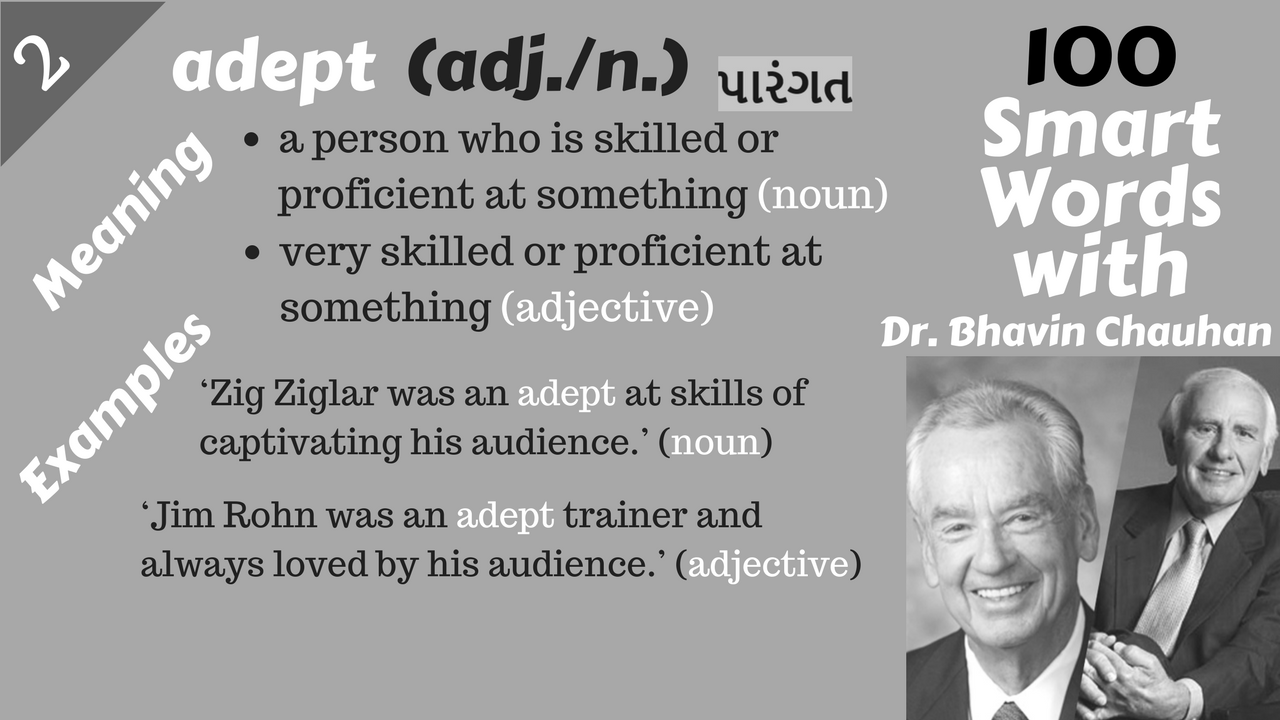 100 Smart Words from Dr. Bhavin Chauhan (First 3 Words)