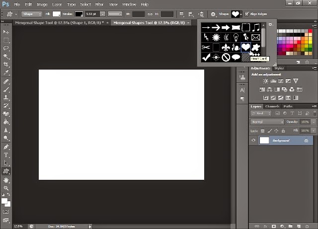 Belajar Photoshop 2 Fungsi Shapes Tool ~ Belajar Nual-nuil