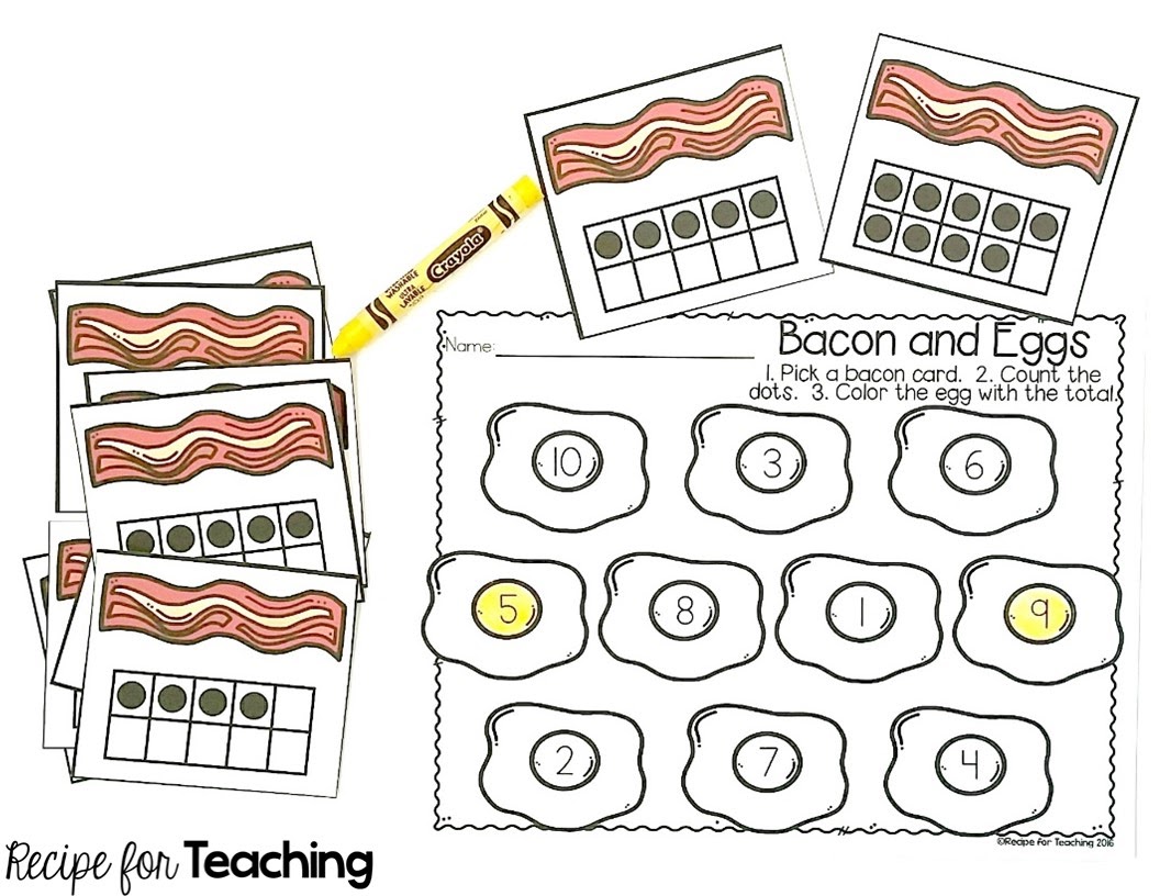 Breakfast Bar (With a Bacon and Eggs Math FREEBIE) - Recipe for Teaching