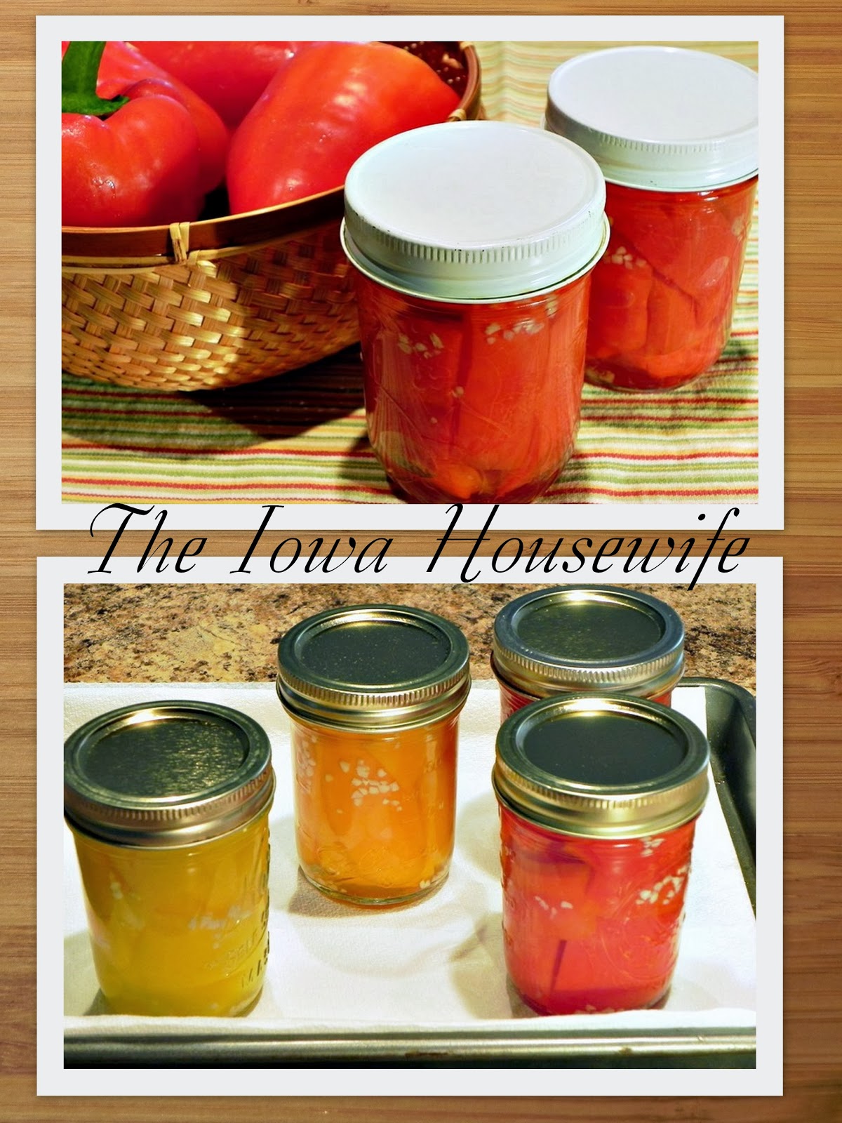 The Iowa Housewife: Wonderful, Easy Pimientos - Marinated Sweet Peppers ...