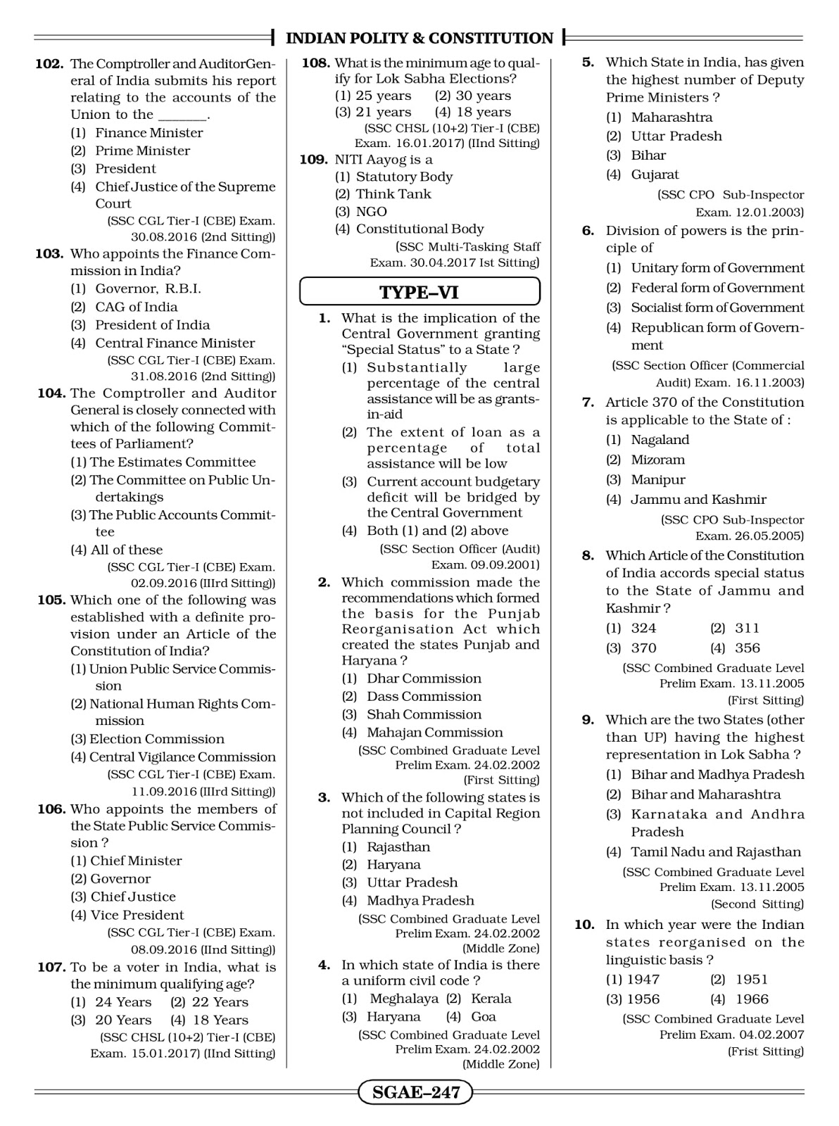 RRB NTPC / RRB JE / CDS / SSC - INDIAN POLITY & CONSTITUTION - TOP 1051 ...