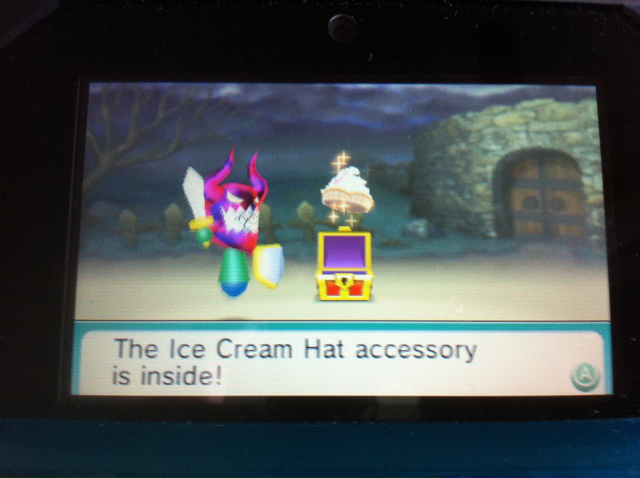 Video Game Screenshots: Unlocking Ice Cream Hat in Find Mii II