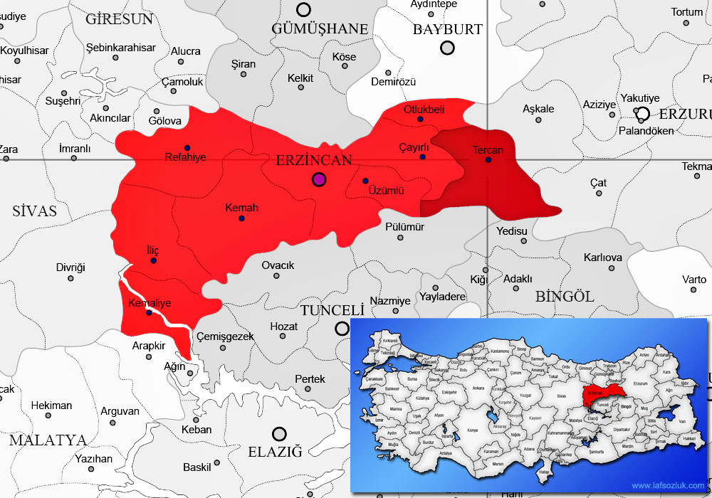 Tercan nerededir nereye bağlıdır? Tercan hangi ilin ilçesidir? - Laf Sözlük