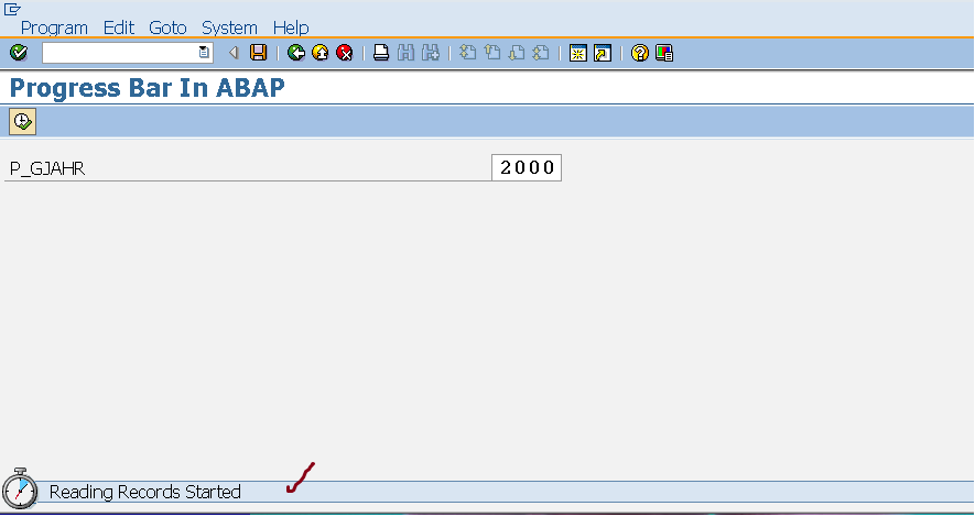 TECHSAP : ABAP : Program Progress Bar? TECHSAP : ABAP : Program Progress Bar?