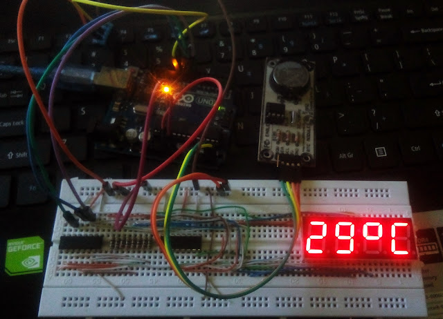 Jam Digital Arduino RTC 7 Segment + Temperature - Dicky B_Mz