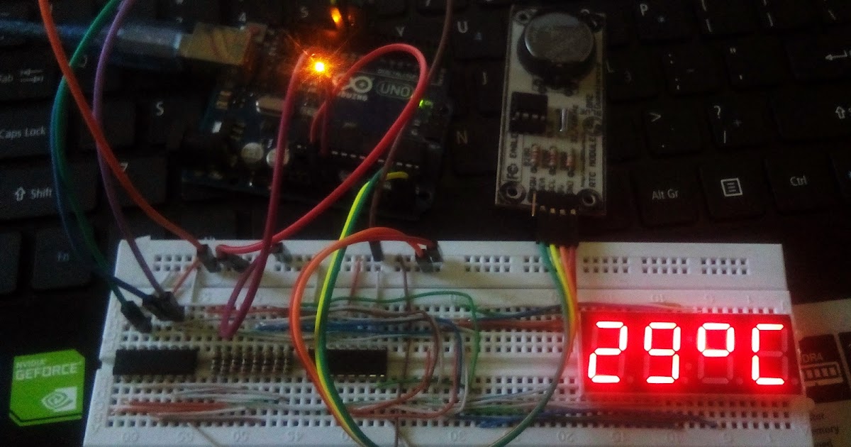 Jam Digital Arduino Rtc 7 Segment Temperature Dicky Bmz