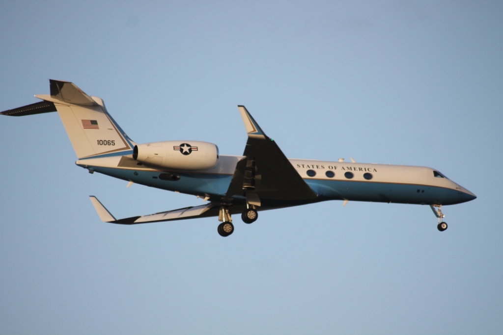 Far North Queensland Skies: USAF C-37 01-0065 passes through