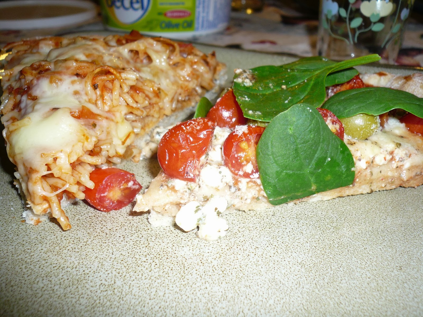 Duo de pizzas (ghetti et au fromage cottage)