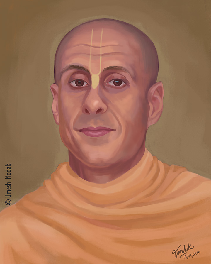 K-Visuals: HH Radhanath Swami Portrait Painting