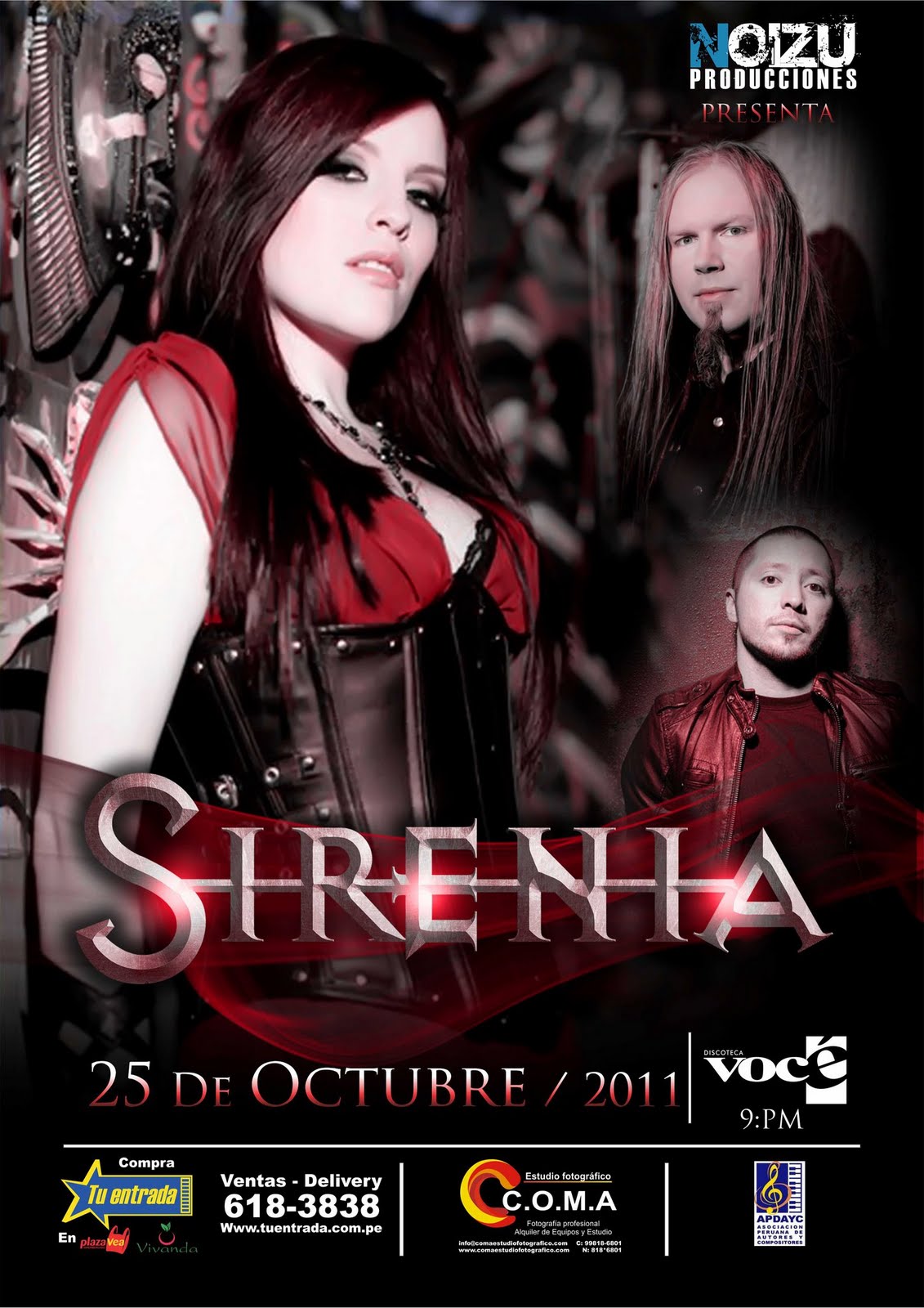 SIRENIA EN LIMA: Precio de Entradas | Dargedik Rock Metal Webzine