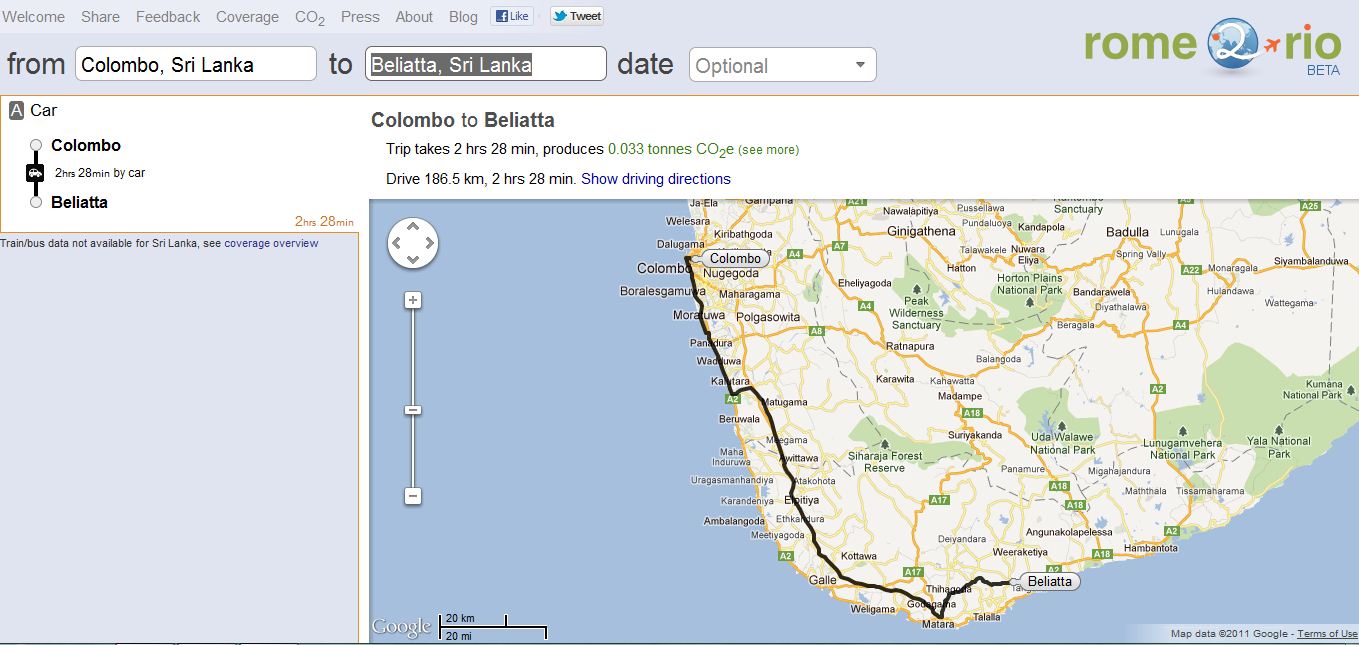 Chiran’s Blog ::::::.....: කොතනටද යන්න ඕනෙ...මෙන්න මැක්සා Root map site ...