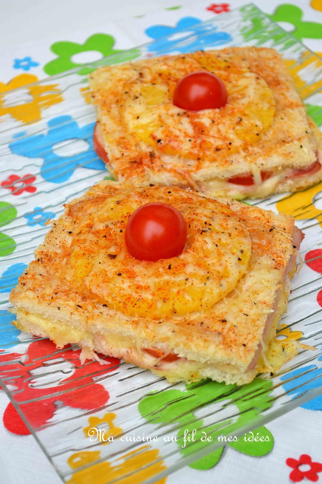 Ma cuisine au fil de mes idées...: Croques Hawaii... pour les jours de ...